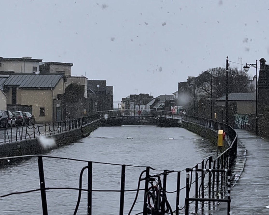 Galway gets a rare snow shower